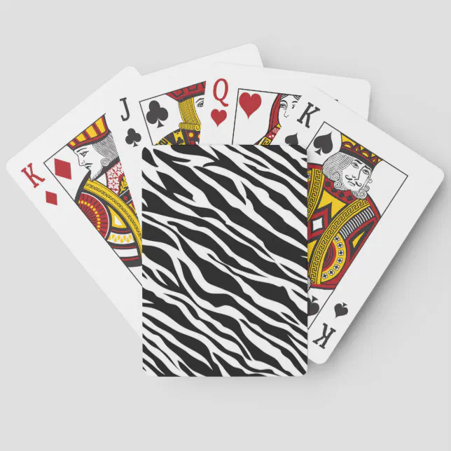 Zebra Print Playing Cards | Zazzle