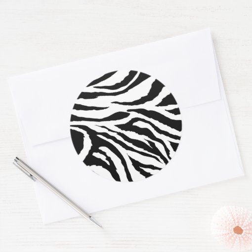 Zebra Print Round Stickers | Zazzle