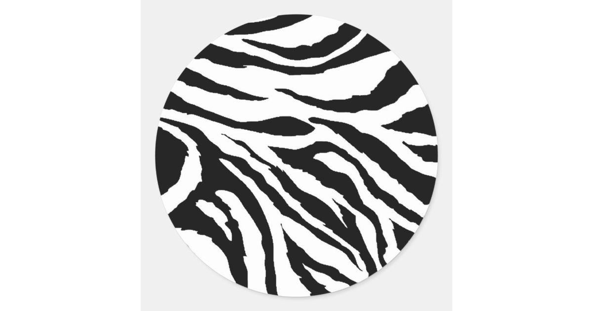 Zebra Print Round Stickers | Zazzle