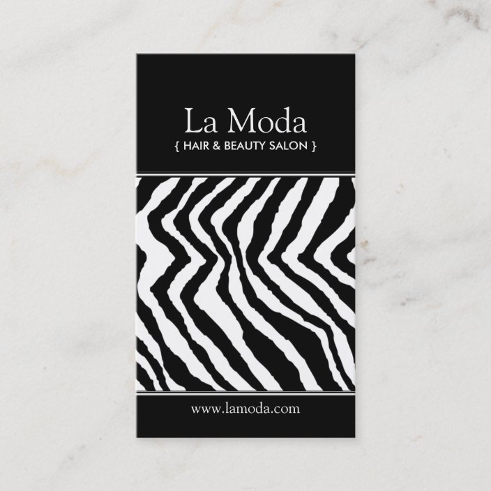 Zebra Print Salon Business Cards | Zazzle.com