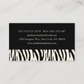Zebra Print Stylish Modern Animal Print Business Card | Zazzle