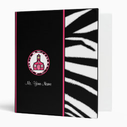 Zebra Print Teacher Binder | Zazzle