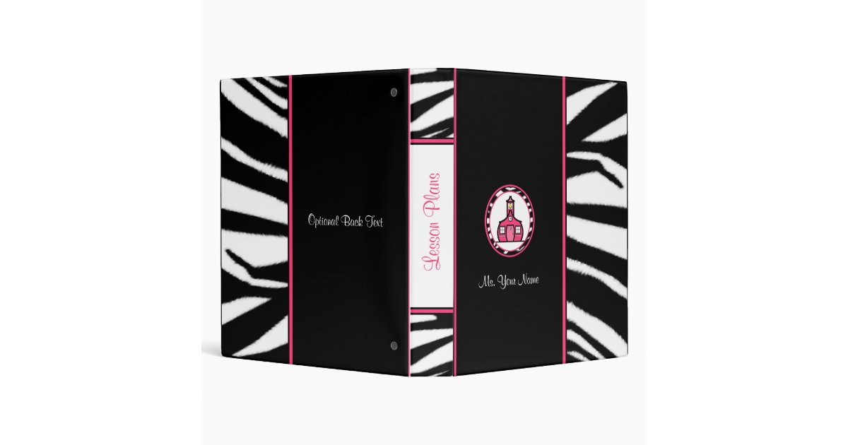 Zebra Print Teacher Binder | Zazzle