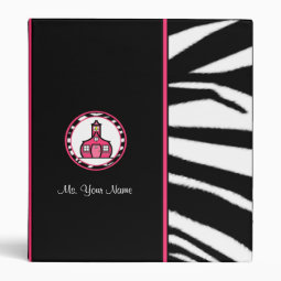 Zebra Print Teacher Binder | Zazzle