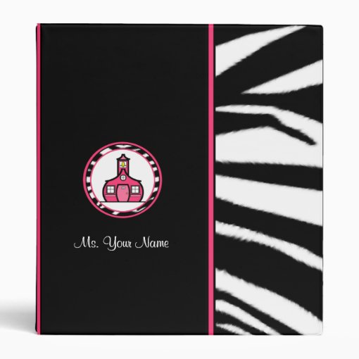 Zebra Print Teacher Binder | Zazzle