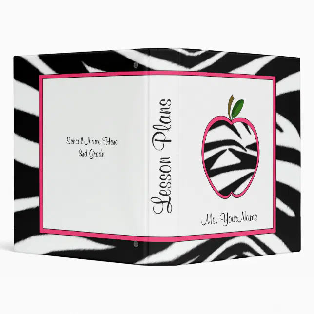 Zebra Print Teacher Binder | Zazzle