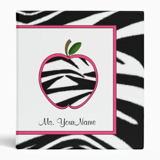 Zebra Print Teacher Binder | Zazzle