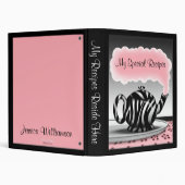 Zebra Print Teapot - Pink & Black Recipe Binder | Zazzle