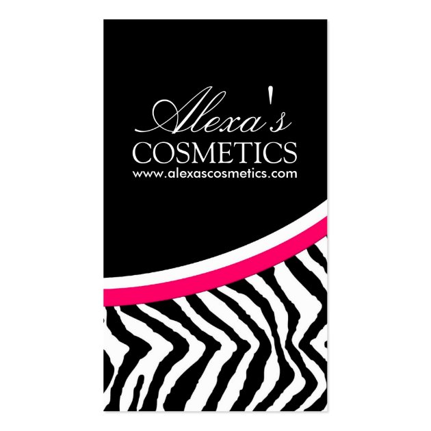 Zebra Print {Vertical} :: Business Card