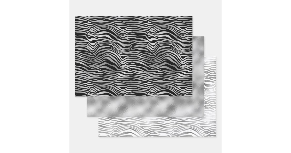 Zebra Print Wrapping Paper Sheets | Zazzle