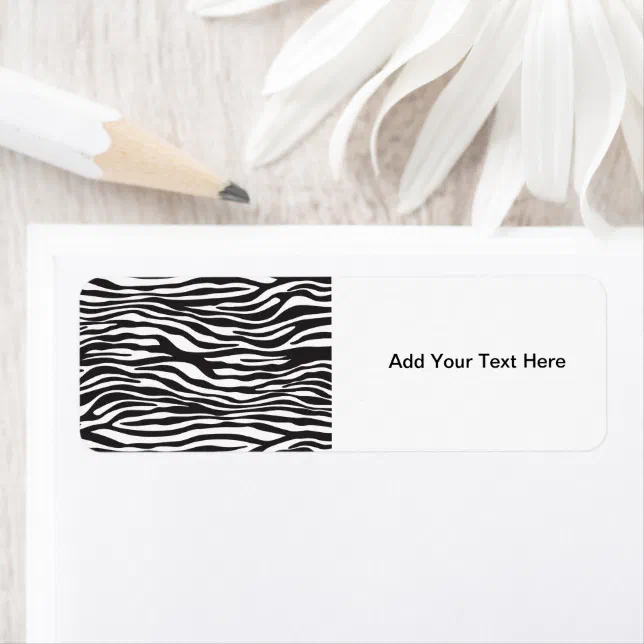 Zebra Print, Zebra Stripes, Black And White Label | Zazzle