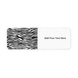 Zebra Print, Zebra Stripes, Black And White Label | Zazzle