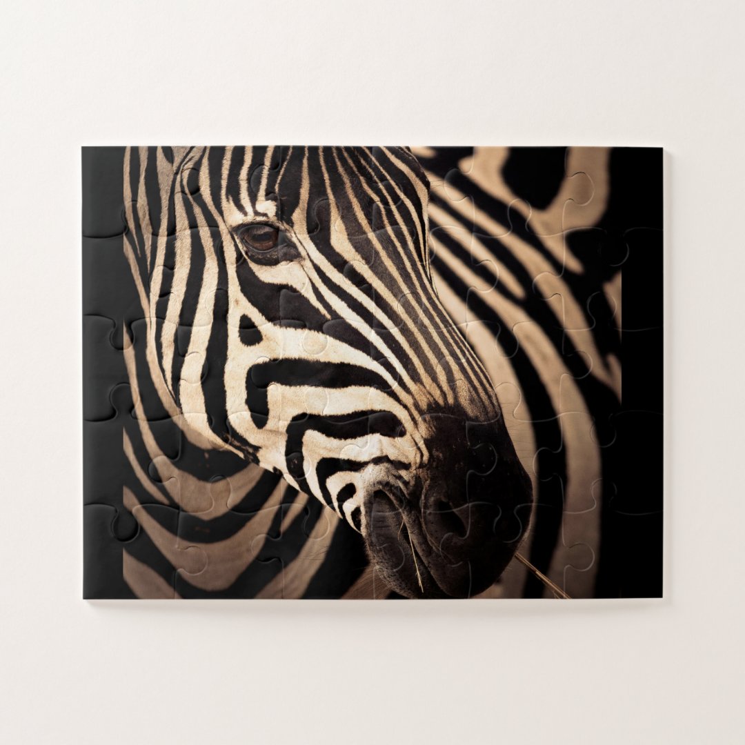 Zebra puzzle big pieces | Zazzle