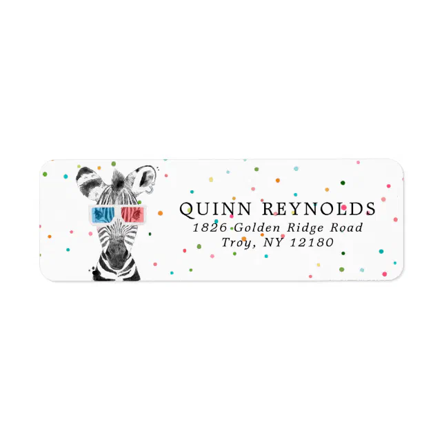 Zebra Safari | Return Address Label | Zazzle