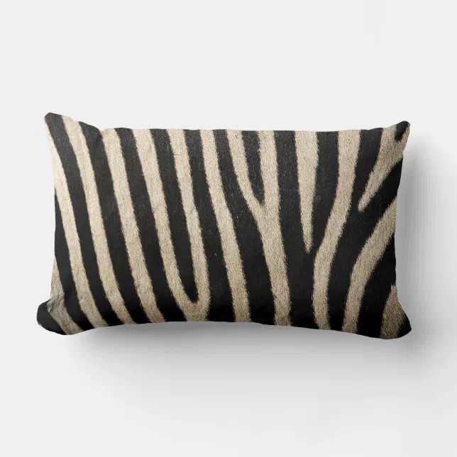 Zebra Skin Collection Lumbar Throw Cushion | Zazzle