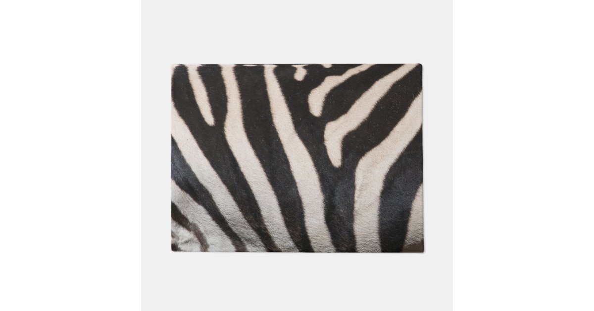 ZEBRA SKIN DOORMAT | Zazzle