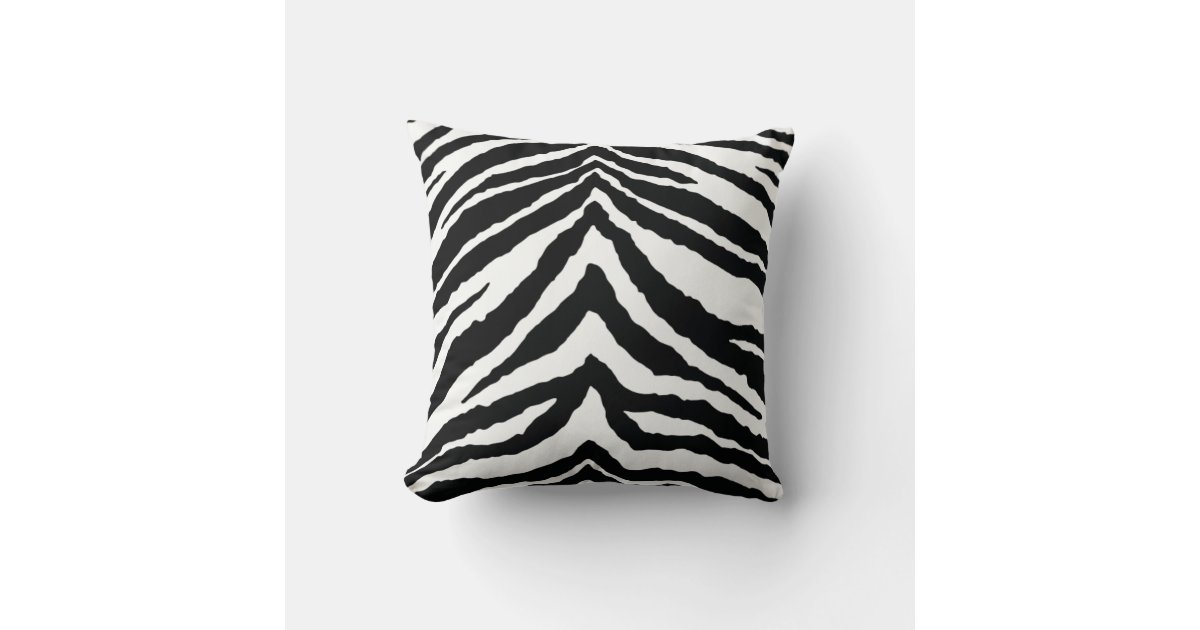Zebra Skin Print Throw Pillow | Zazzle