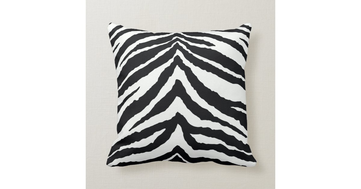 Zebra Skin Print Throw Pillow | Zazzle.com