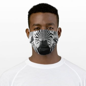 Zebra Snout Adult Cloth Face Mask | Zazzle