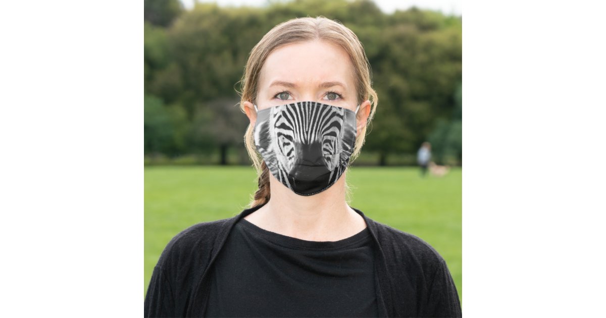 Zebra Snout Adult Cloth Face Mask | Zazzle