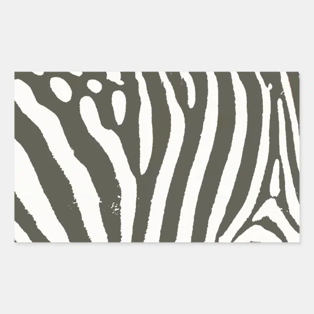 Zebra Stripe Animal Print Pattern Rectangular Sticker | Zazzle