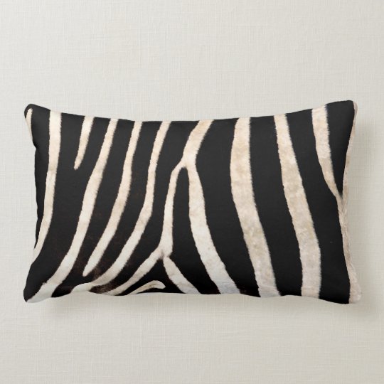 Zebra Stripe/Hide Throw Pillow, Lumbar Lumbar Pillow | Zazzle.com