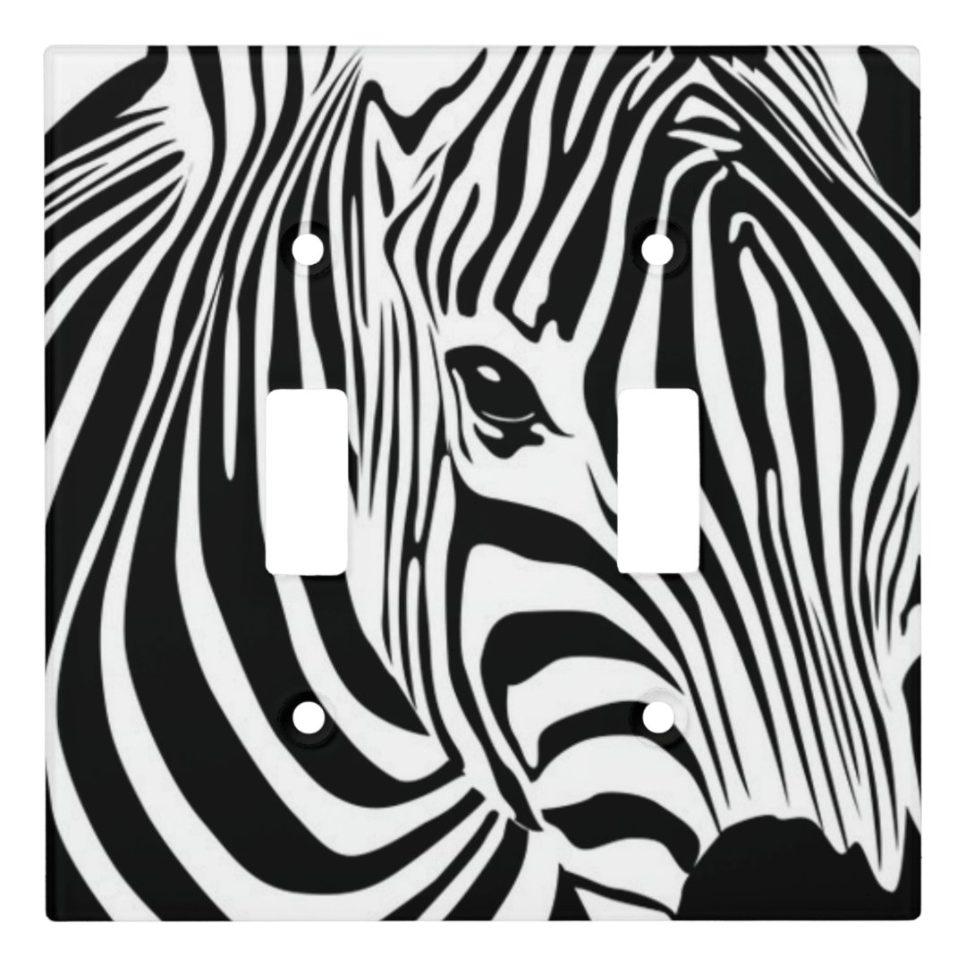 Zebra stripe pattern light switch cover | Zazzle