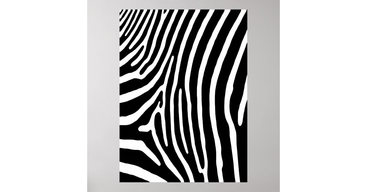 Zebra Stripe Print (black & white) | Zazzle