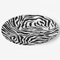 Zebra Stripes Black And White Wild Animal Print Paper Plates | Zazzle