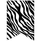 Zebra stripes pattern black & white + your ideas bunting flags | Zazzle