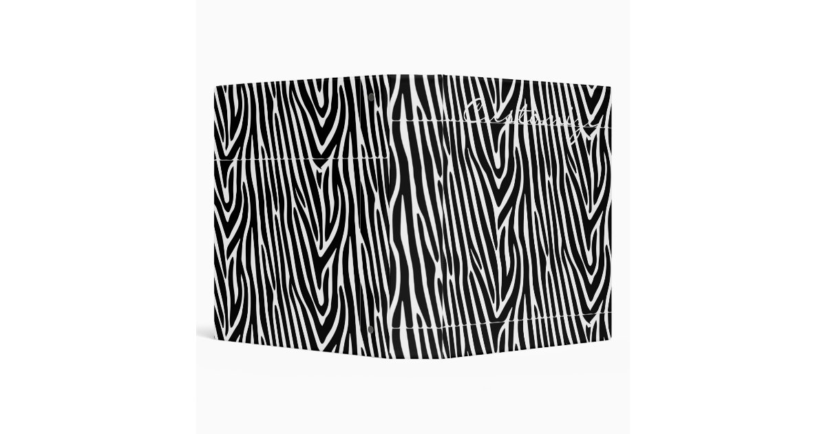 Zebra Stripes Pattern Thunder_Cove 3 Ring Binder | Zazzle