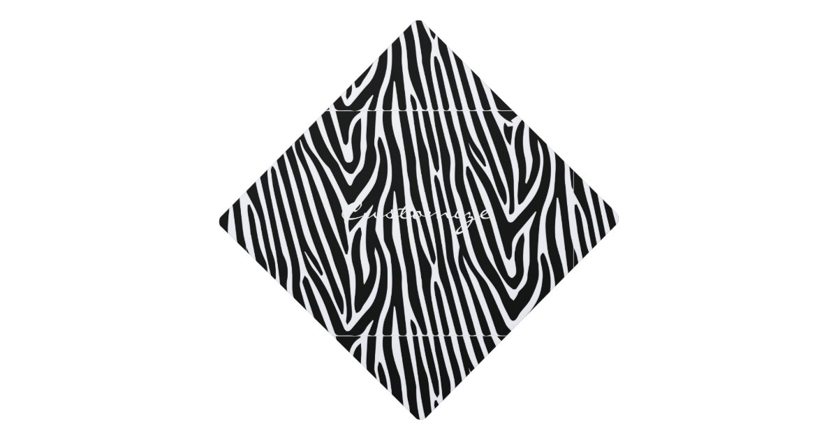 Zebra Stripes Pattern Thunder_Cove Graduation Cap Topper | Zazzle