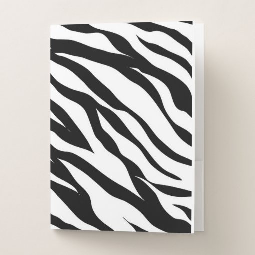 Zebra Stripes Pocket Folder | Zazzle