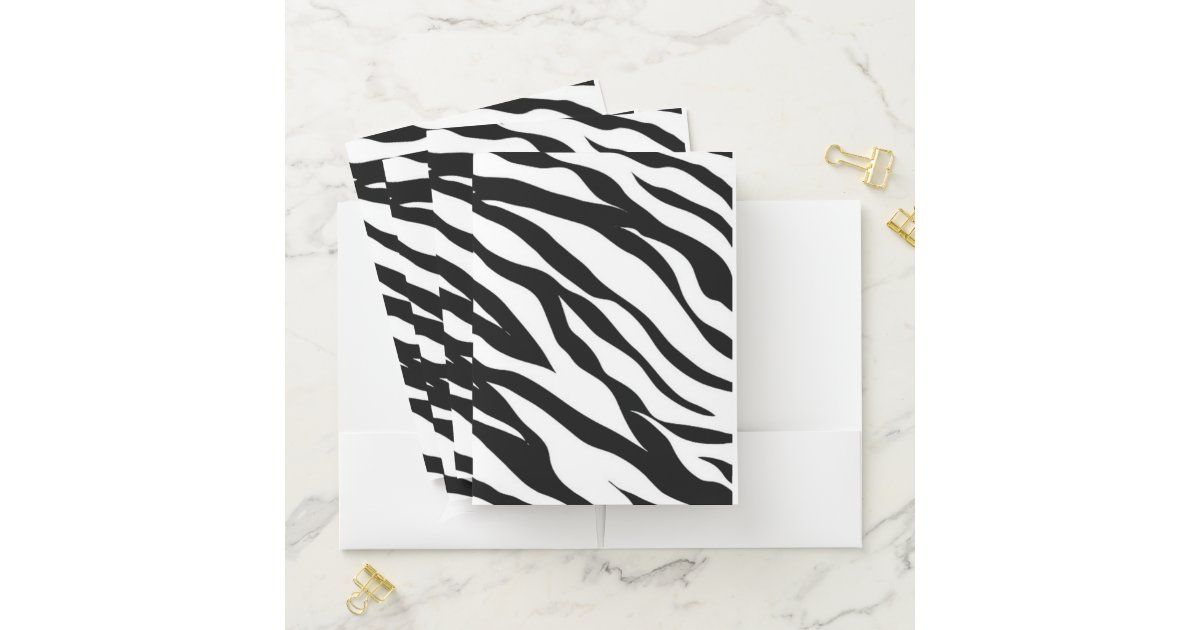 Zebra Stripes Pocket Folder | Zazzle