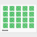 Zebra stripes - Shades of Lime Green Square Sticker | Zazzle