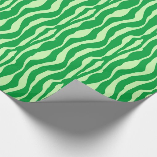 Zebra stripes - Shades of Lime Green Wrapping Paper | Zazzle