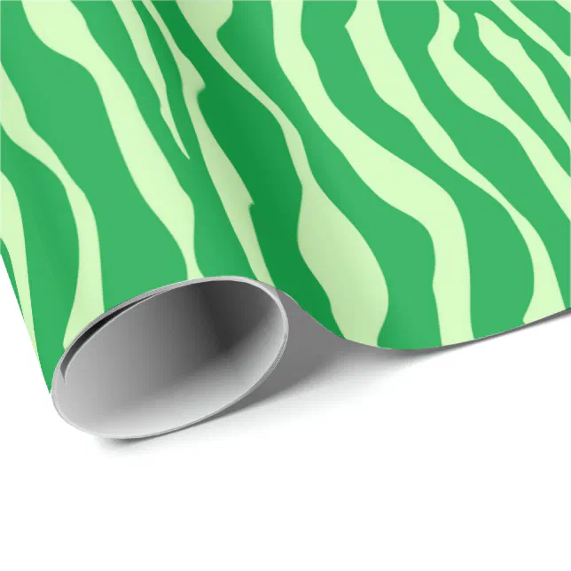 Zebra stripes - Shades of Lime Green Wrapping Paper | Zazzle