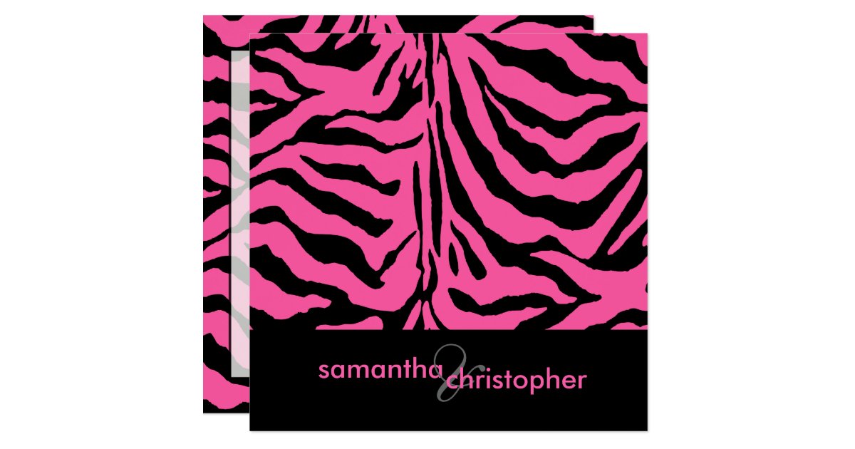 Zebra Print Wedding Ceremony