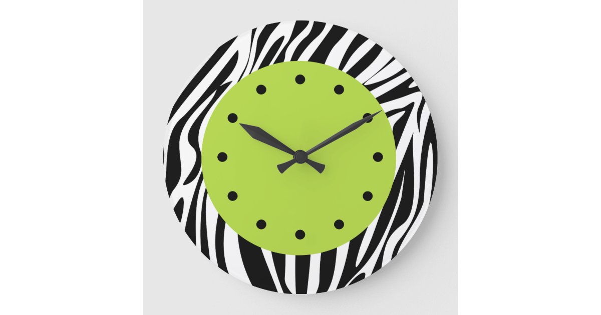 Zebra Stripes Wildlife Clocks | Zazzle