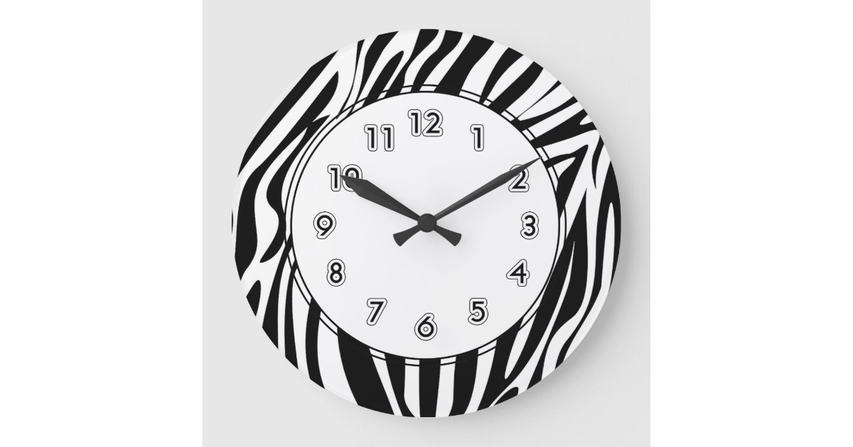 Zebra Stripes Wildlife Clocks | Zazzle