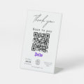 Zelle QR Code Logo Scan to Pay Thank you Pedestal Sign | Zazzle