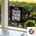 Zelle QR Code Payment Scan to Pay Black Window Cling | Zazzle