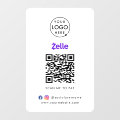 Zelle QR Code Payment | Scan to Pay Business Logo Window Cling | Zazzle