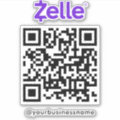 Zelle QR Code Payment Scan to Pay White Sticker | Zazzle