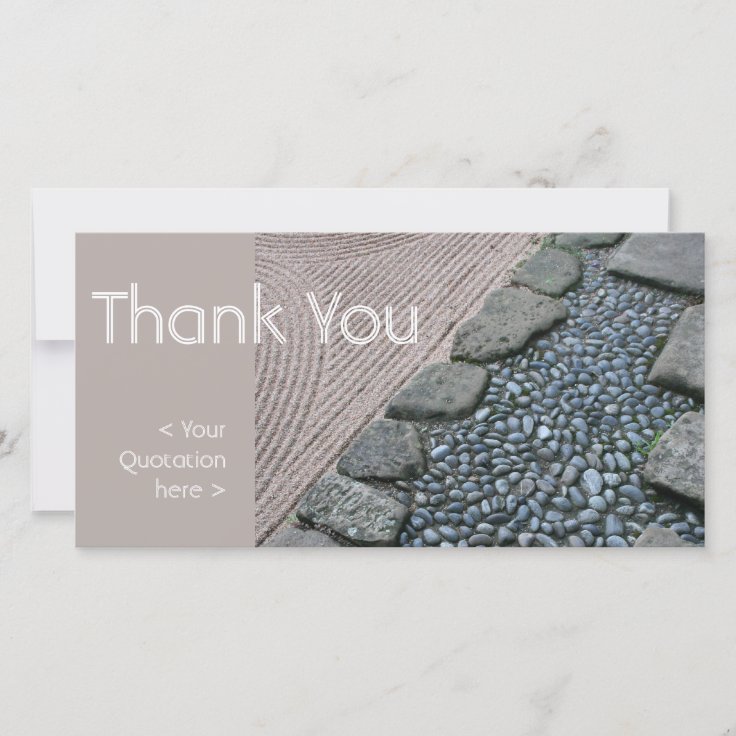 Zen and Abstract Thank You Photo Card | Zazzle