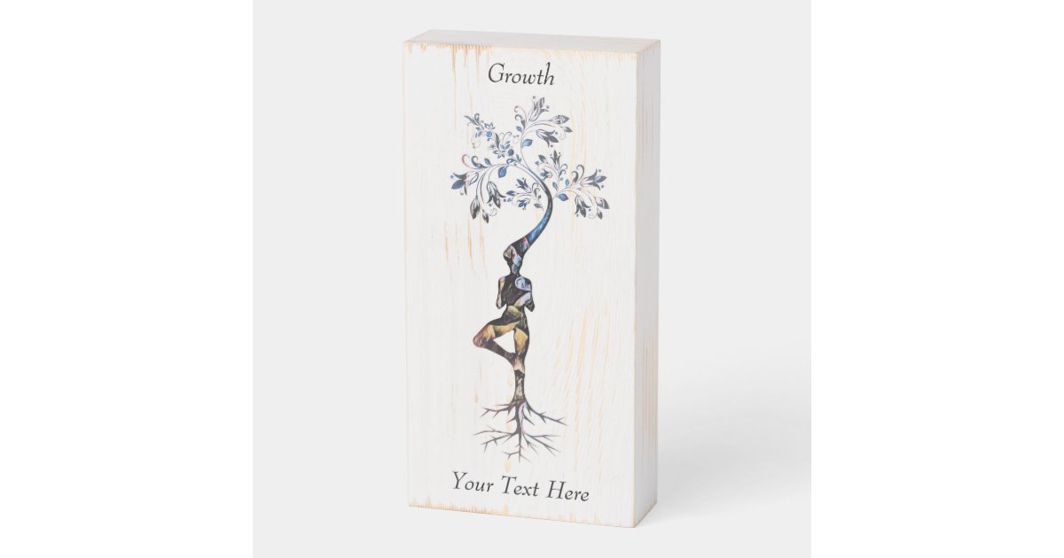 Zen Art Grow Like A Tree Wood Box Sign | Zazzle