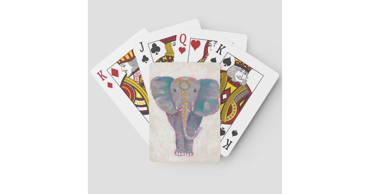 Zen Asian Elephant Poker Cards | Zazzle