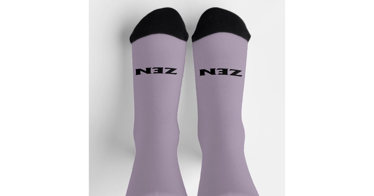 Zen black gray outward premium socks | Zazzle