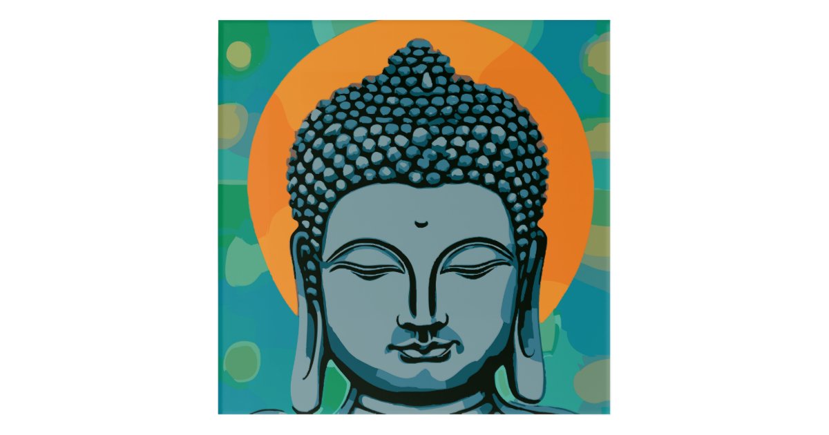 Zen Buddha Head Acrylic Print | Zazzle