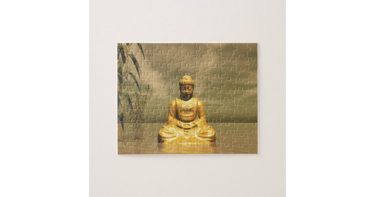 Zen buddha meditating jigsaw puzzle | Zazzle
